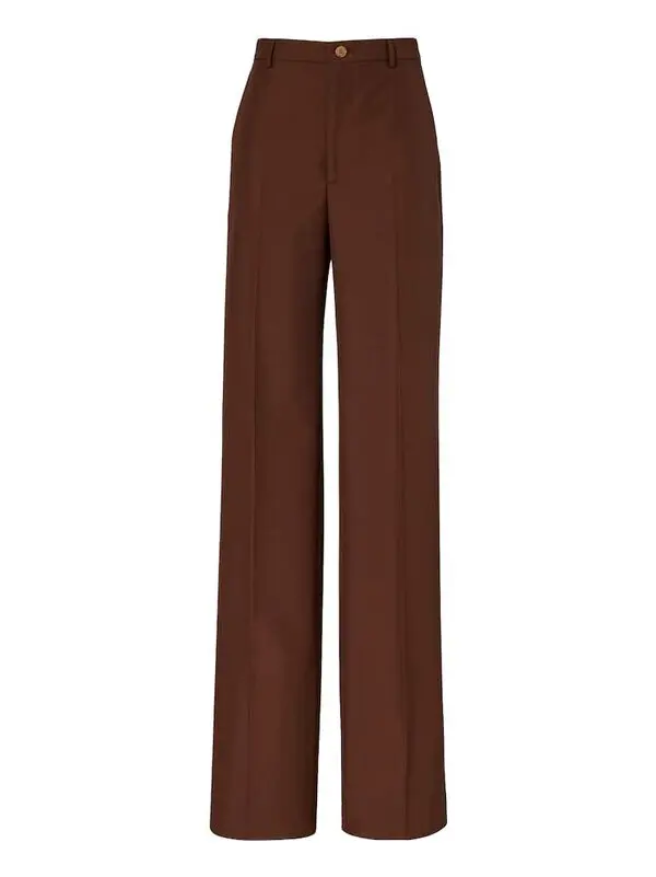 Gucci High-rise Straight Pants - Brown