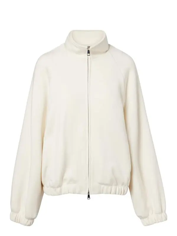 Max Mara Frine Cotton And Wool-blend Jacket - White