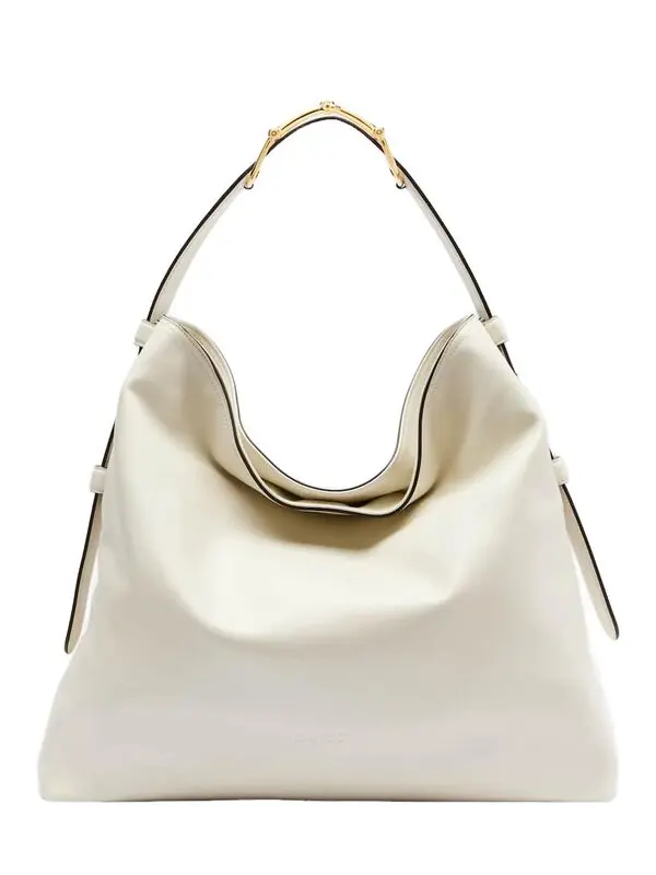 Gucci Beatrix Large Leather Shoulder Bag - White