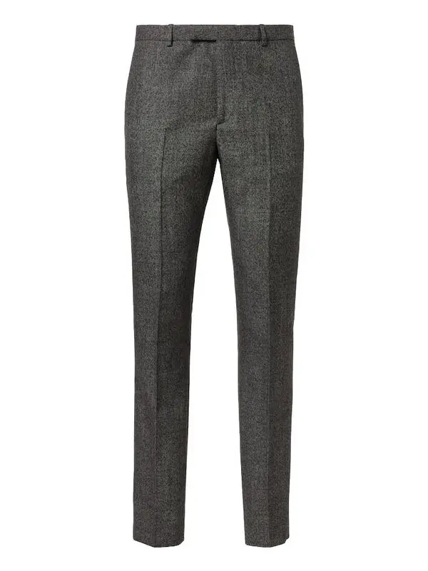Gucci Gg Wool Straight Pants - Black
