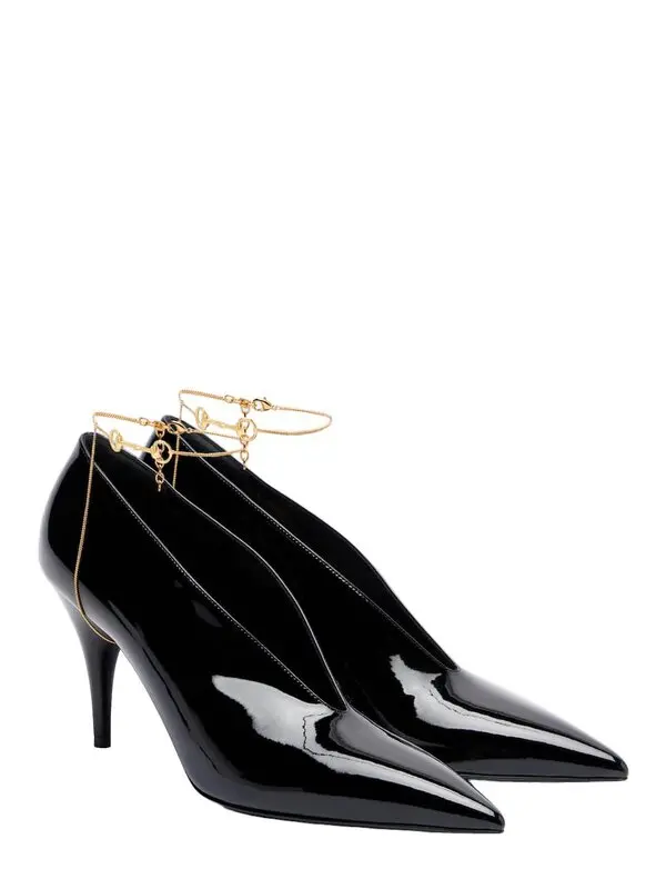 Gucci 97 Patent Leather Pumps - Black