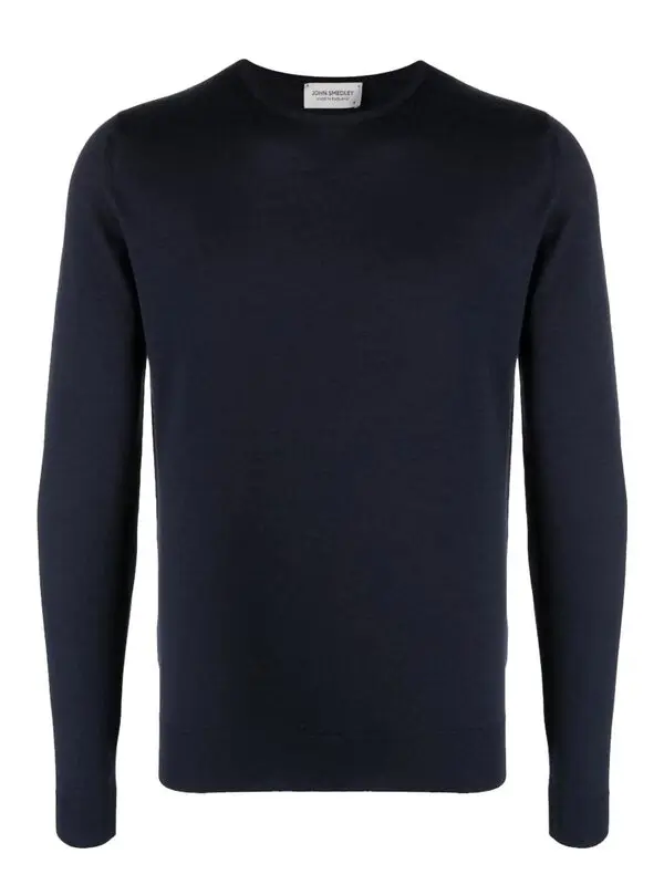 John Smedley Merino Wool Knit Jumper - Blue