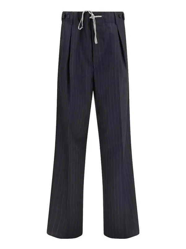 MAISON MARGIELA Pinstripe Wool Pants - Grey