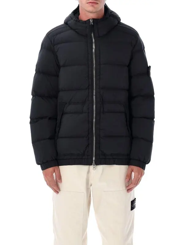 Stone Island Seamless Nylon Down Jacket - Black