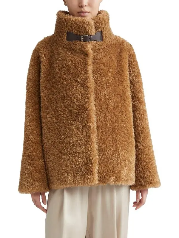 Herno Curly Faux Fur Jacket - Sand