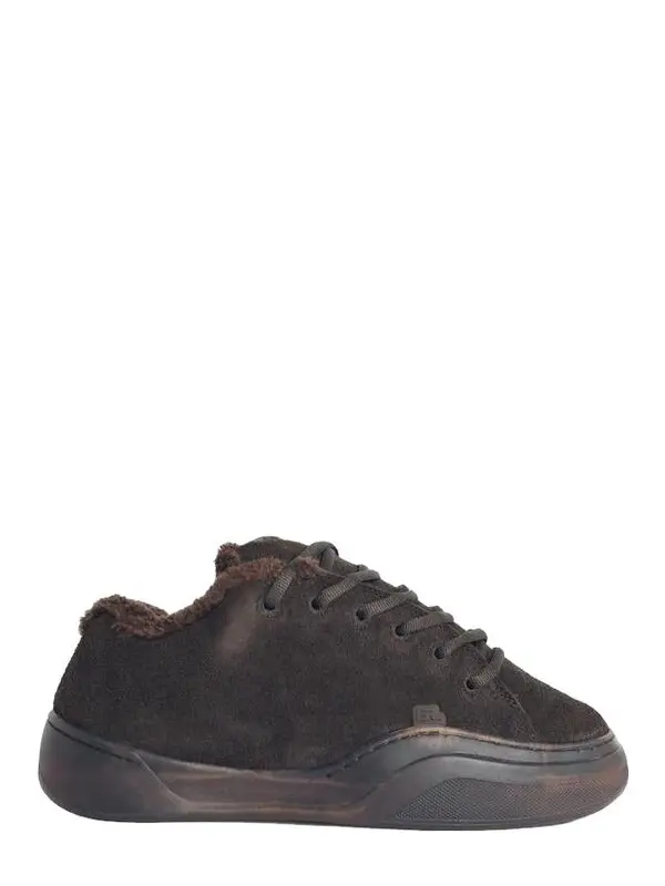 ERL Vamp Muddy Leather Sneakers - Brown