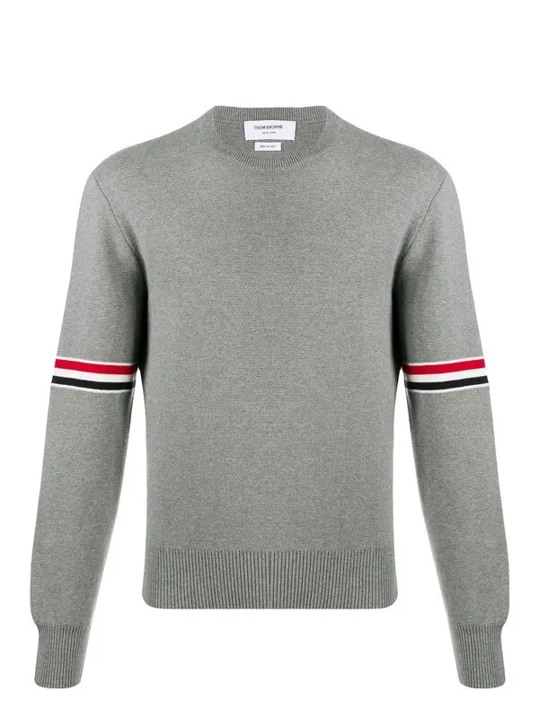 Thom Browne Cotton Crew-neck Sweater - Grey