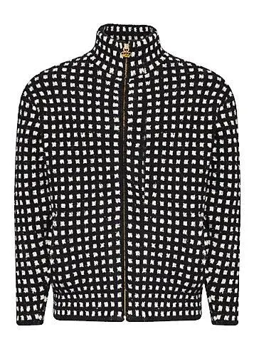 THAMES Dot-print Cotton-blend Track Jacket - Black