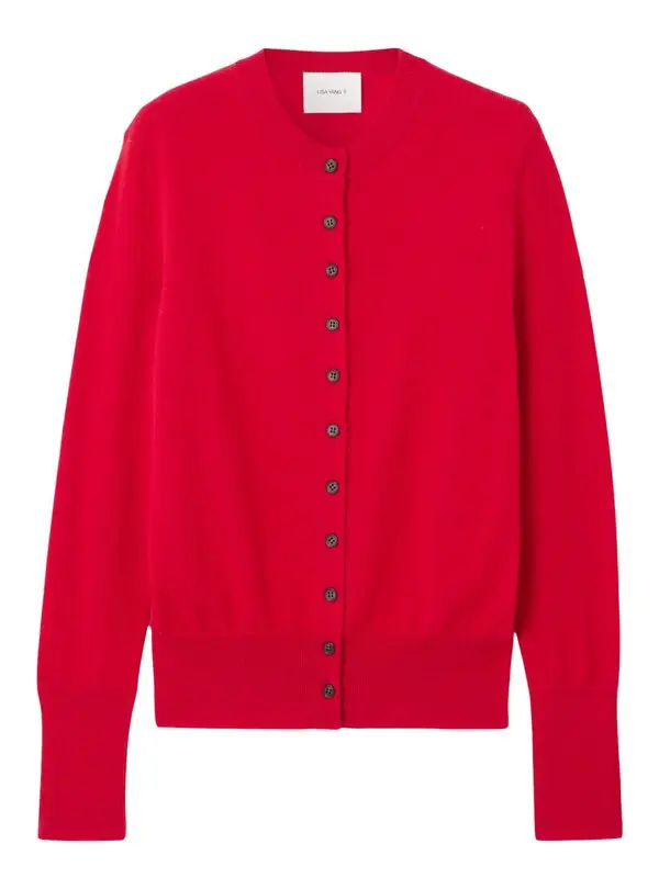 LISA YANG Nellia Cashmere Cardigan - Red