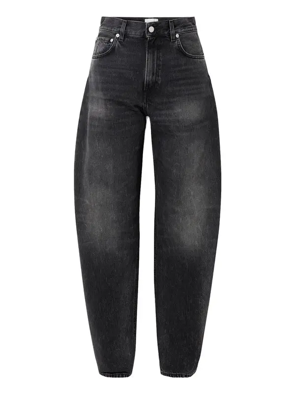 HAIKURE Bibi Mid-rise Barrel-leg Jeans - Black