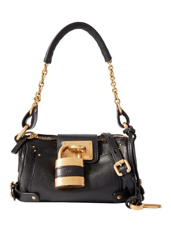 Chloé Paddington Textured-leather Shoulder Bag - Black