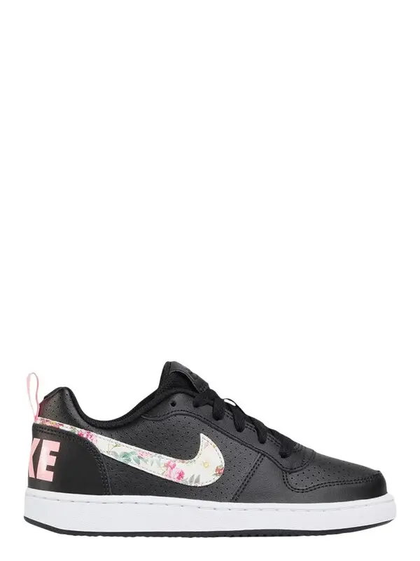 Nike Court Borough Low Vf Gs 'floral Swoosh - Black