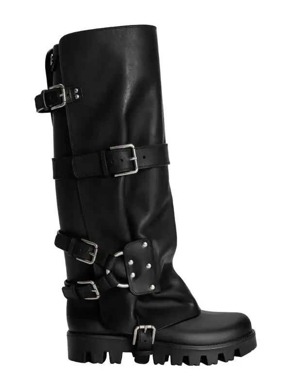 Dolce & Gabbana Buckled Biker Boots - Black