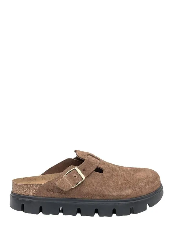 BIRKENSTOCK Boston Chunky Suede Sabot - Brown