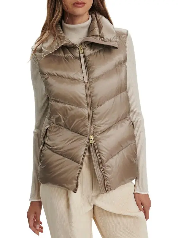 Varley Bextor 700 Fill Power Down Puffer Vest - Simply Taupe
