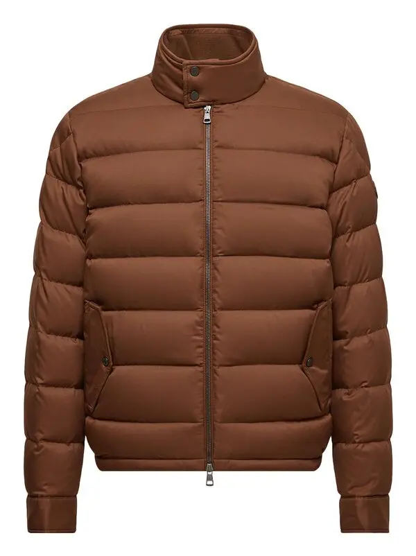 Moncler Phrier Short Down Jacket - Brown