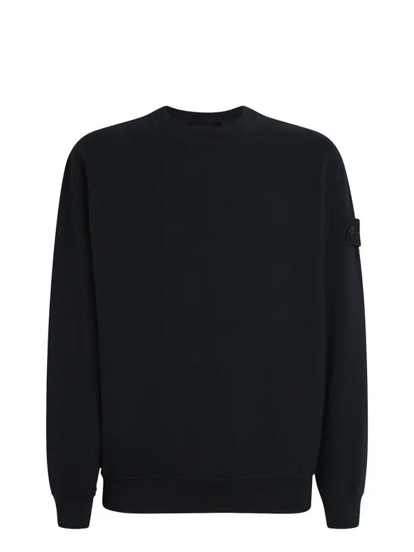 Stone Island Stretch Organic Cotton Ghost Sweatshirt - Navy