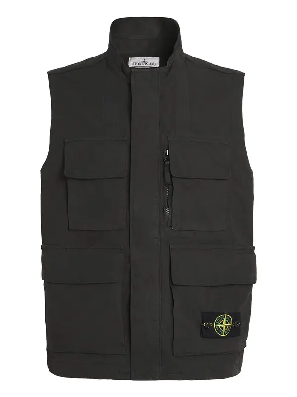 Stone Island Canvas Gilet - Grey