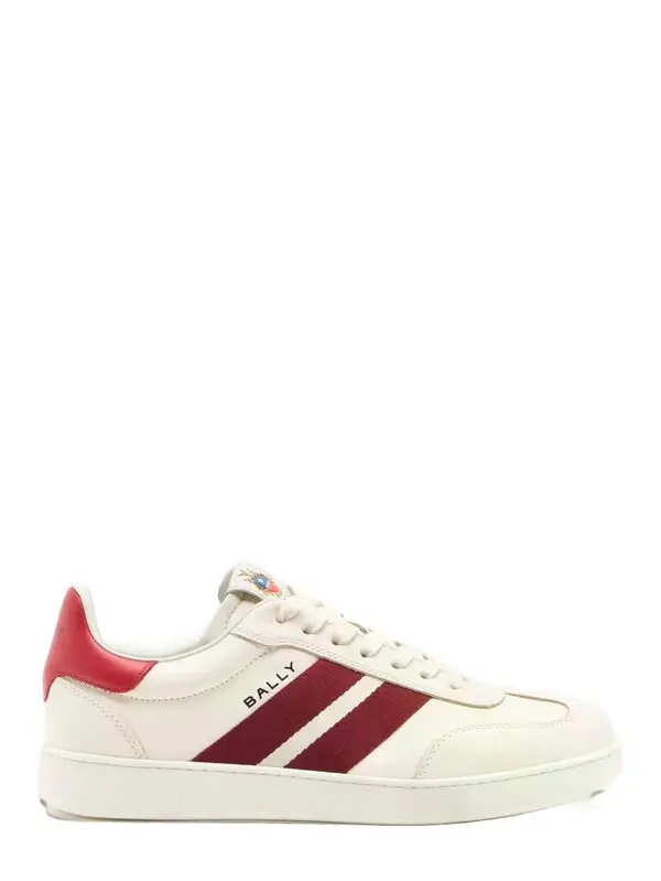 Bally Striped Leather Sneakers - White