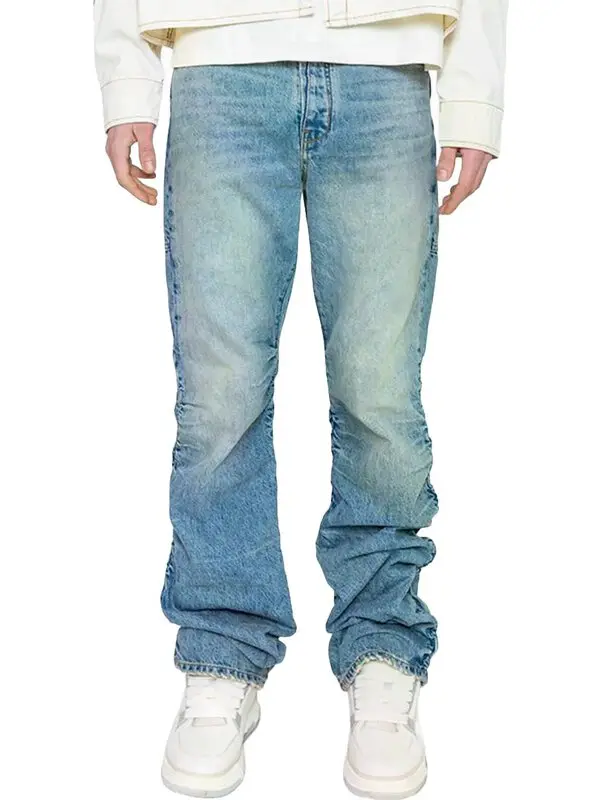 B1ARCHIVE Stacked Leg Jeans - Blue