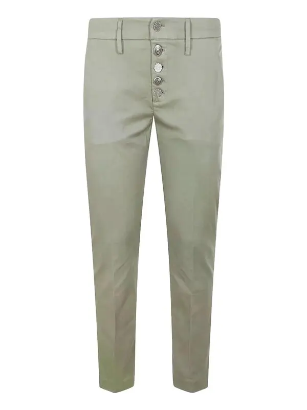 DONDUP Button-embellished Trousers - Green