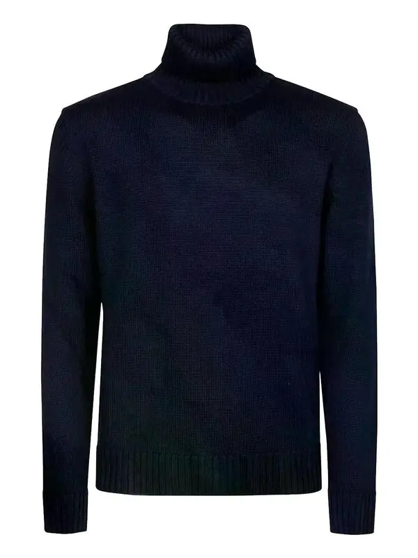 Alpha Industries High-neck Wool Sweater - Blue