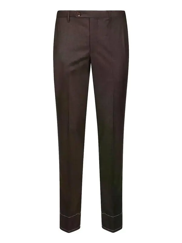 ROTA Button-fly Trousers With Pockets - Brown