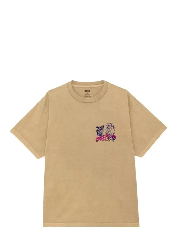Obey Logo-print T-shirt - Neutrals