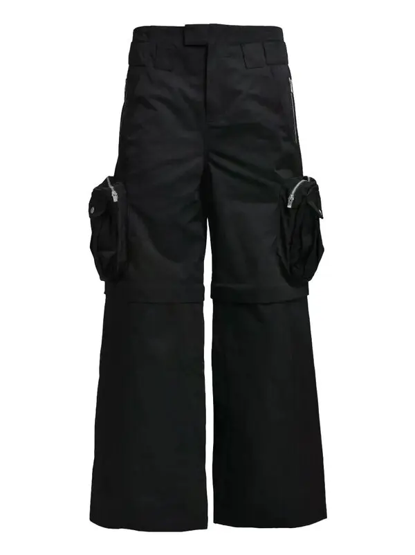 FFFPOSTALSERVICE Wide-leg Cargo Trousers - Black