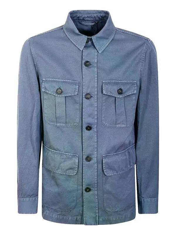 Montedoro Button-fastening Pocket Jacket - Blue