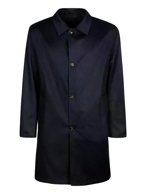 KIRED Button-fastening Cashmere Coat - Blue