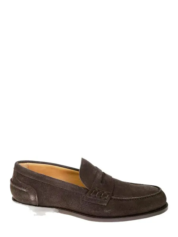 BERWICK SHOES Suede Loafers - Brown