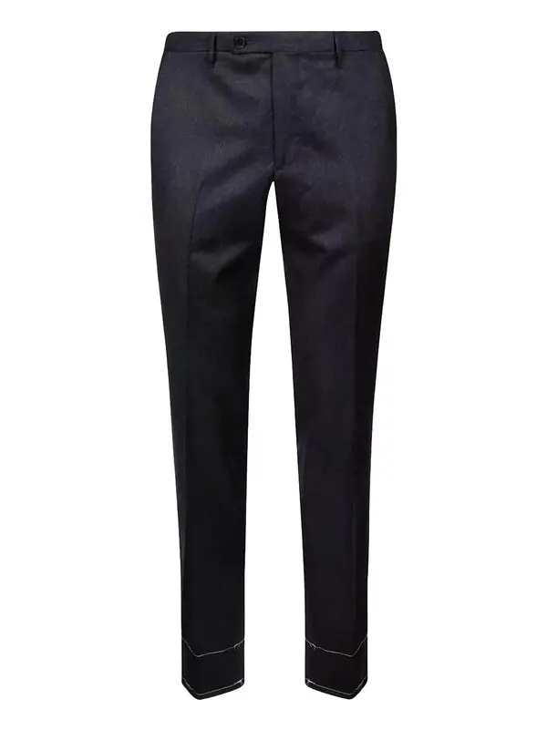 ROTA Contrast-stitched Wool Pants - Blue