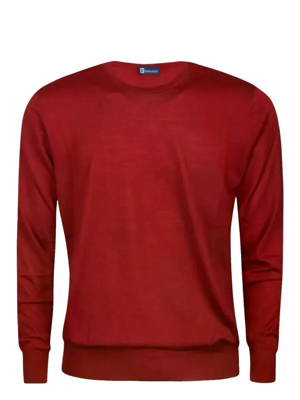 Alpha Industries Round Neck Wool Sweater - Red