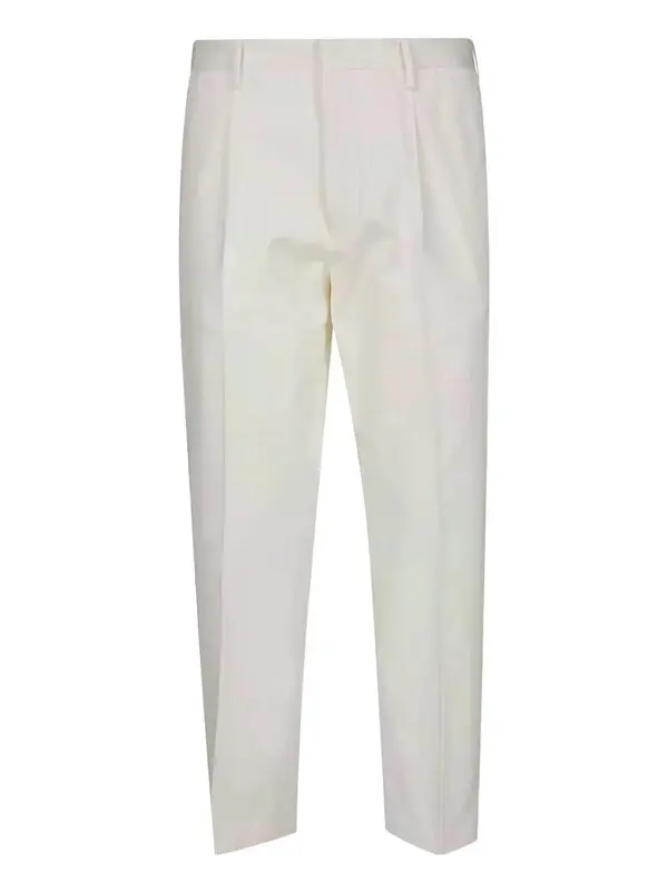 Alpha Industries Pleated Cotton Trousers - White