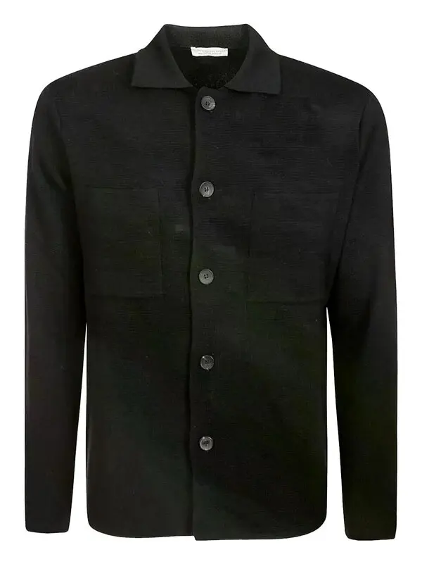 FILIPPO DE LAURENTIIS Cutaway-collar Shirt - Black