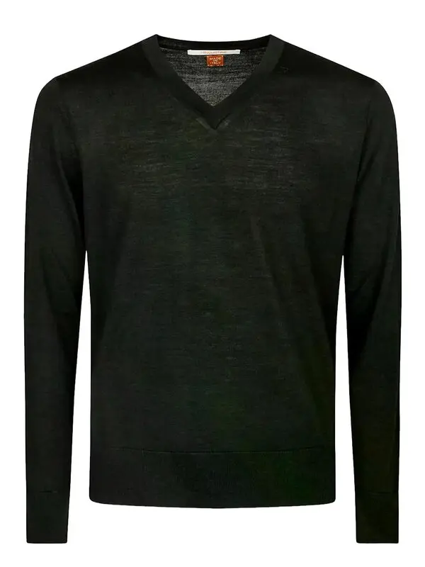Alpha Industries V-neck Wool Sweater - Black