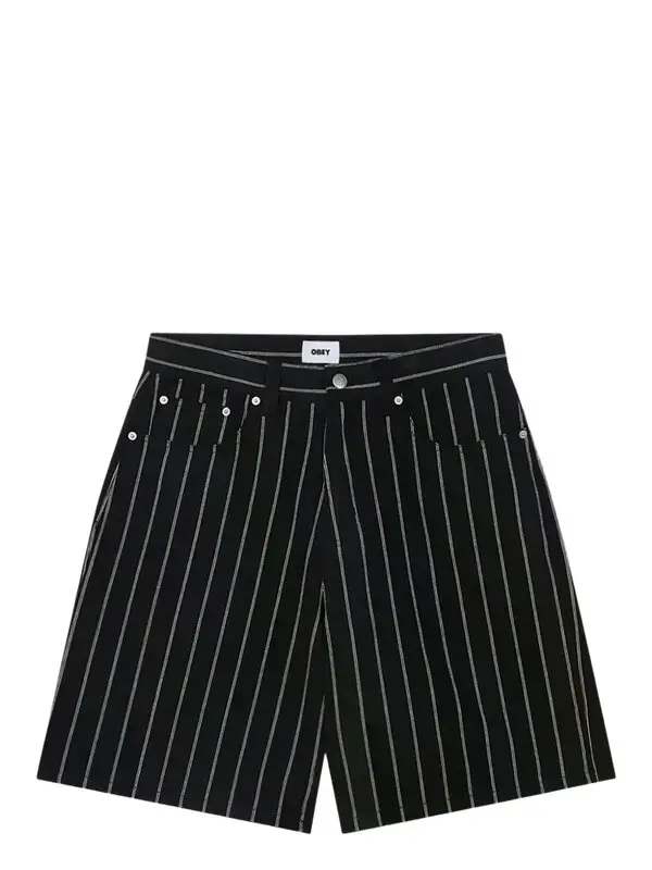 Obey Pinstriped Shorts - Black