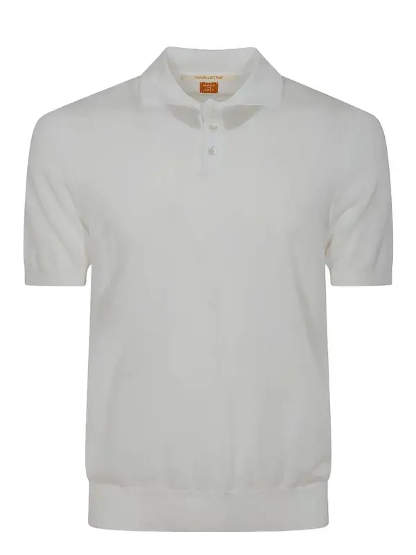 Alpha Industries Short-sleeve Buttoned Polo Shirt - White