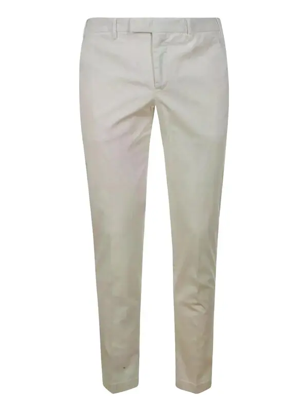 PT TORINO Cotton-blend Straight-leg Pants - White