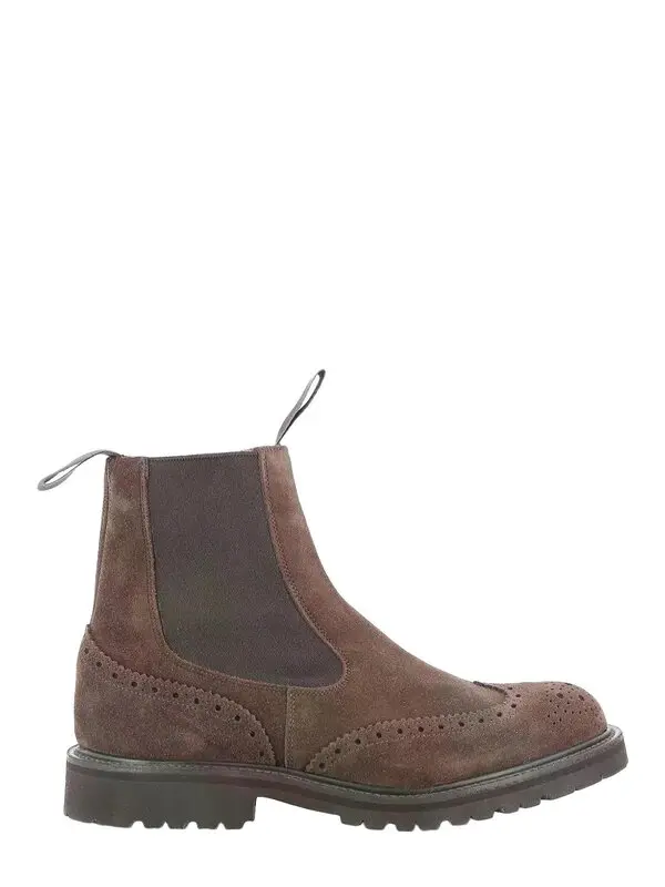 TRICKER'S Henry Brogue Chelsea Boots - Brown