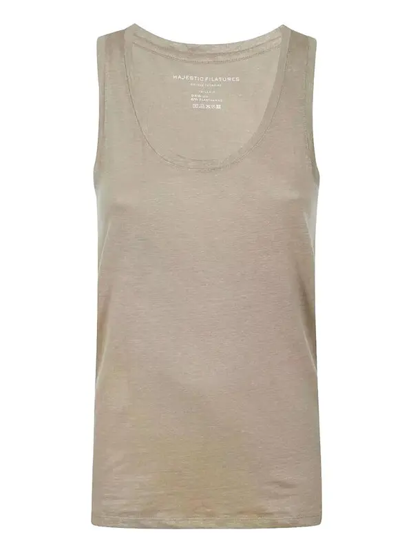 Majestic Filatures Scoop-neck Tank Top - Neutrals
