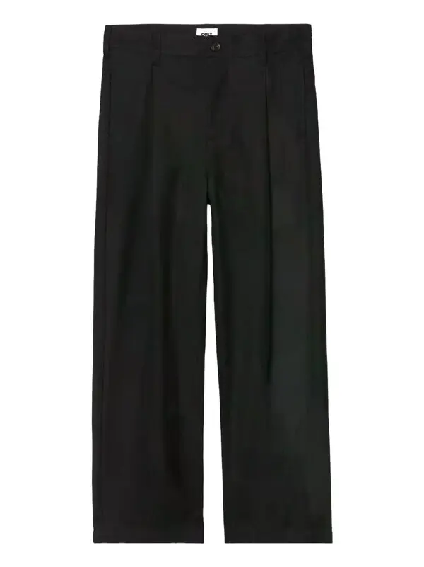 Obey Armel Pleated Cotton Trousers - Black