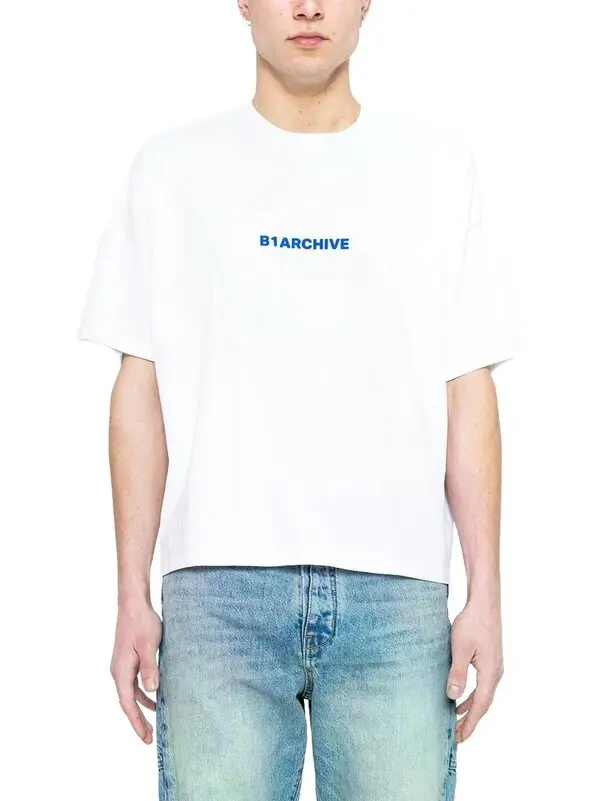 B1ARCHIVE Crew-neck Cotton T-shirt - White