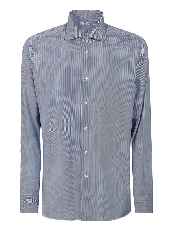 BORRIELLO NAPOLI Spaccanapoli Striped Shirt - Blue
