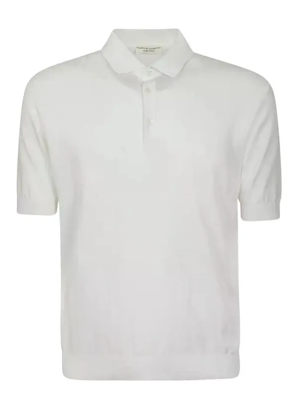 FILIPPO DE LAURENTIIS Short-sleeve Button Polo Shirt - White