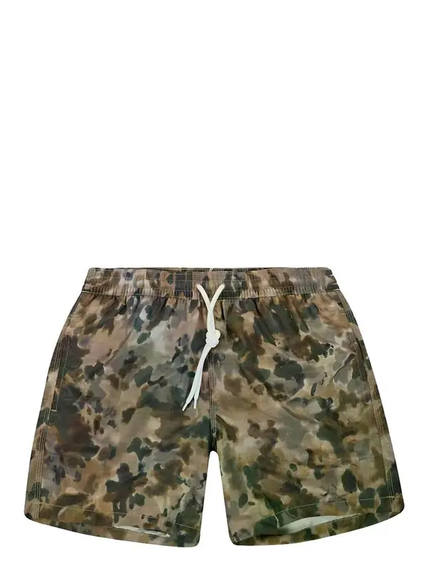 Massimo Alba Drawstring Swim Shorts - Green