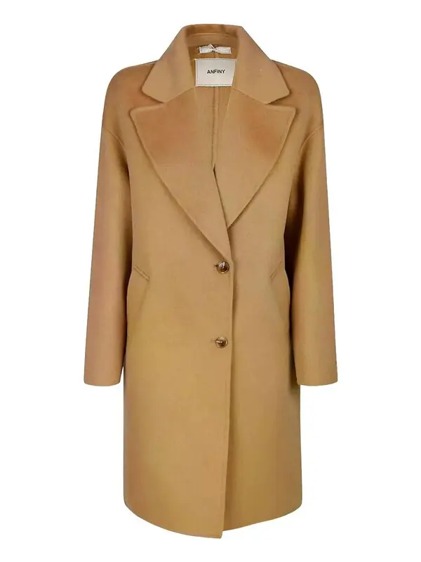 LANVIN Single-breasted Wool Coat - Brown
