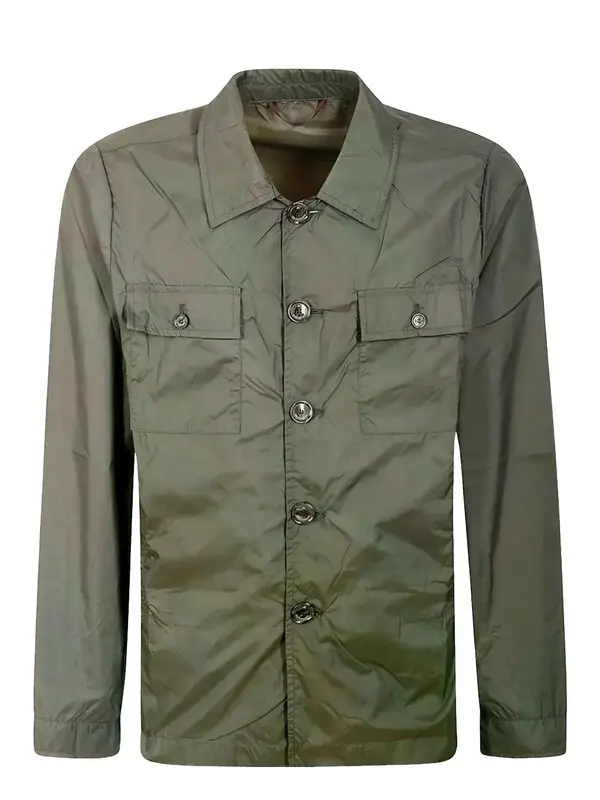 ON THE BUND Buttoned Flap-pocket Jacket - Green