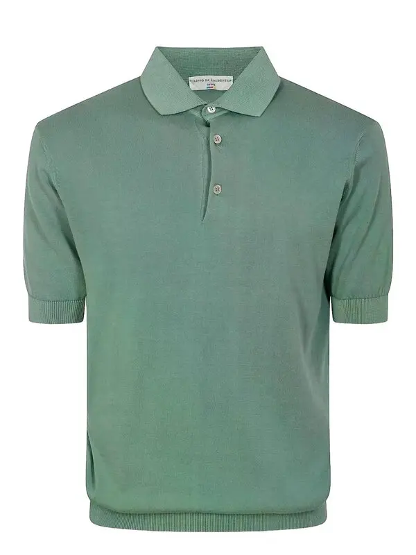 FILIPPO DE LAURENTIIS Cotton Polo Shirt - Green